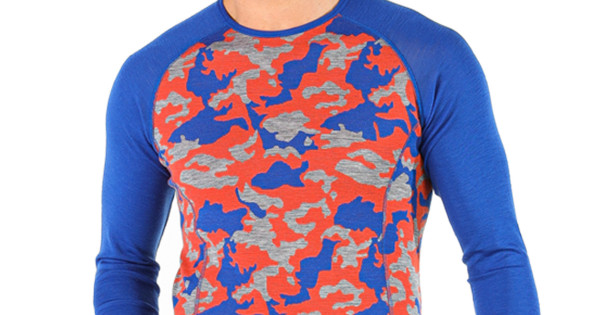 Merino Wool Men's Asker Long Sleeve Tee Shirts Top Base Layer Blue ...